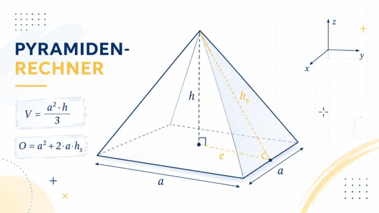 Pyramide berechnen: Formeln und Online-Rechner - Formelsammlung Mathe